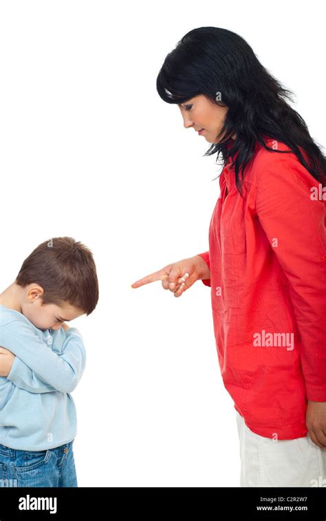 Mother Argue Her Naughty Son And He Feels Guilty And Let The Head Down