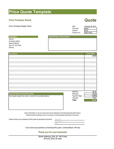 Sample Of 47 Professional Quote Templates 100 Free Download Event