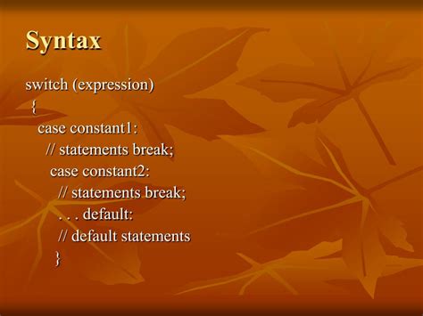 The C Programming Language Switch Case Powerpoint Slides Learnpick India