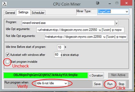 Settings CPU Miner Review Outlaw