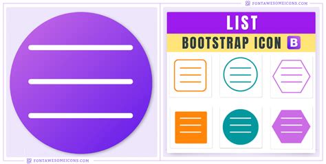 Bootstrap List Icon Catalog Bi Bi List Icon Code Html Css Color
