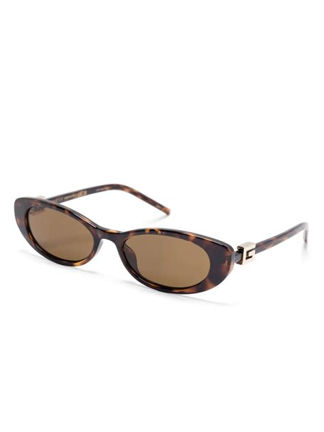 Gucci Eyewear Cat Eye Sunglasses Brown Farfetch