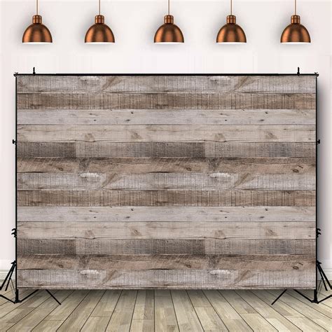 Adofun Rustic Wood Wall Backdrop 7x5ft Natural Wooden