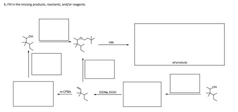 Solved Fill in the missing products, reactants, and/or | Chegg.com