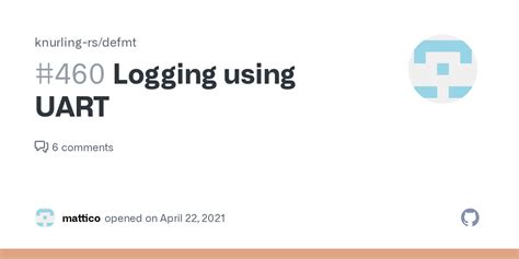 Logging Using Uart · Issue 460 · Knurling Rsdefmt · Github
