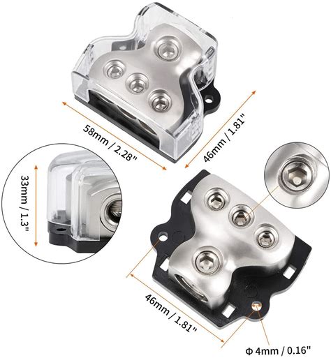 3 Way Power Distribution Block 1x 0 Gauge In 3x 4 Grandado