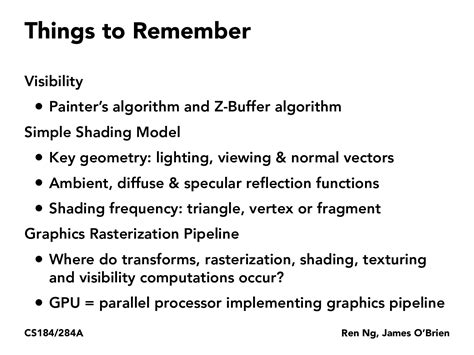 Cs184 284a Lecture Slides