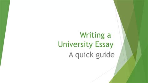 Writing A University Essay Presentation Pdf
