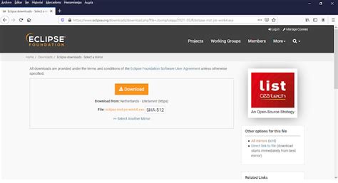 Instalación de Eclipse IDE