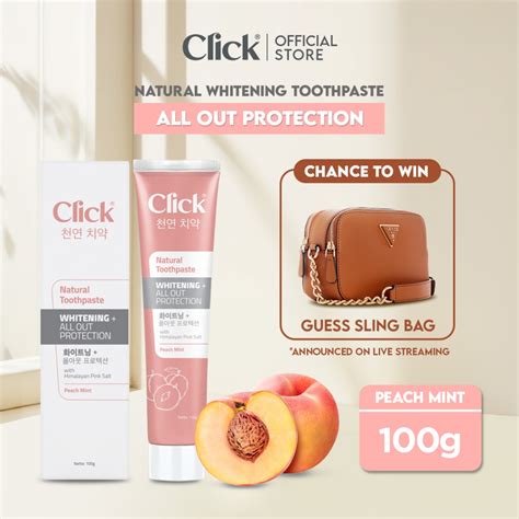 Jual Click Natural Toothpaste Whitening All Out Protection Pasta