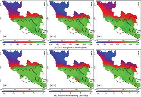 Spatial And Temporal Variation Of Total Precipitation Amount Mm And Download Scientific