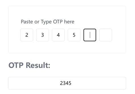 Unstyled One Time Password Input In Javascript Otp Input Css Script