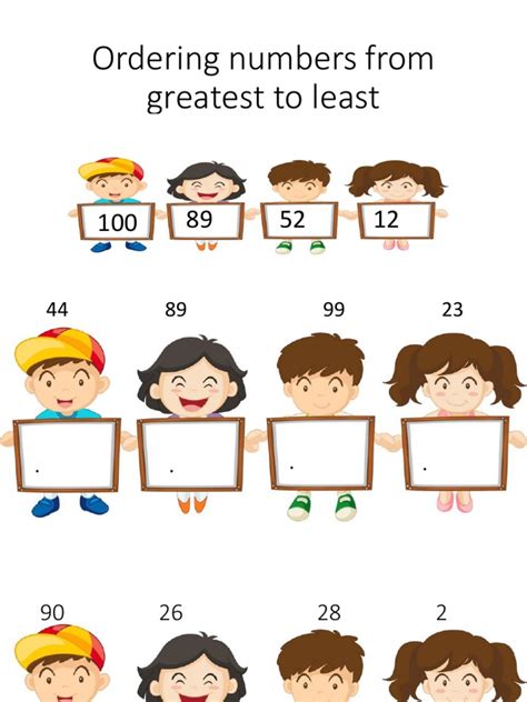 Math Ordering Numbers Pdf