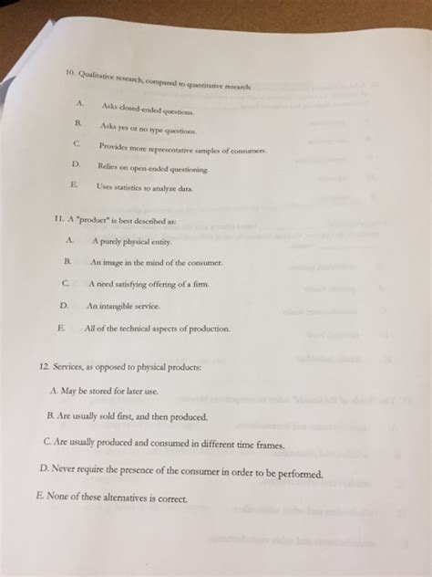 Solved 10 Qualitative Research Compared To Quantitative