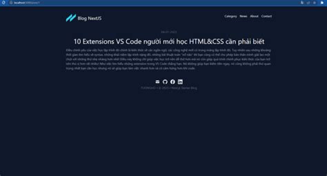 BUILD BLOG ĐƠN GIẢN NextJS Phần MarketEnterprise Vietnam