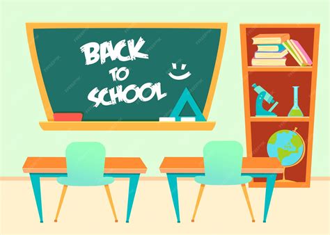 Premium Vector Classroom Objects Flat Vector Illustration Back To School Concept
