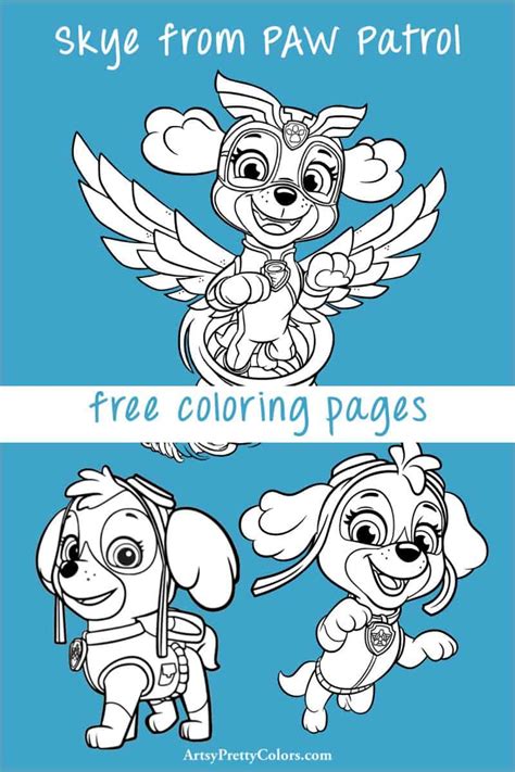 Paw Patrol Skye Coloring Pages Free [2025]