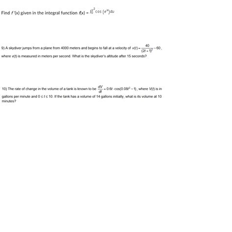 Solved Find F X Given In The Integral Function Chegg