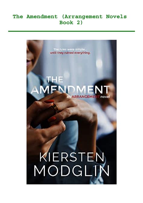 Read Pdf The Amendment Arrangement Novels Book 2 Ebook