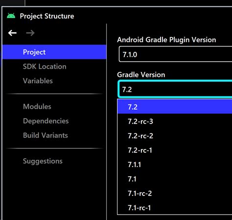 IntellJ GUI For Changing Gradle Version R Javahelp