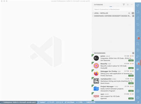 Codespaces Extension Viewlet In Perpetual Refresh Mode Issue 107463 Microsoft Vscode GitHub