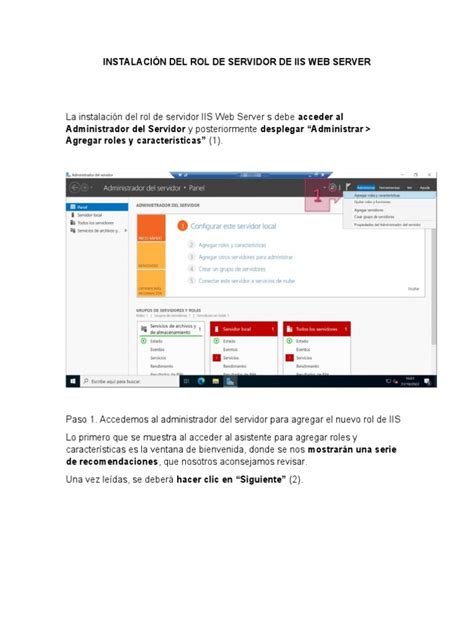 Instalación Del Rol De Servidor De Iis Web Server Descargar Gratis