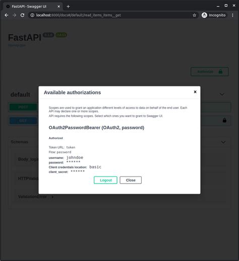 Simple OAuth With Password And Bearer FastAPI