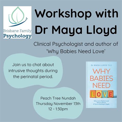 Peach 🌸 Join Us For A Special Workshop With Dr Maya Lloyd 🌸 Were