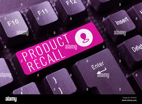 Hand Writing Sign Product Recall Word Written On Request To Return The Possible Product Issues