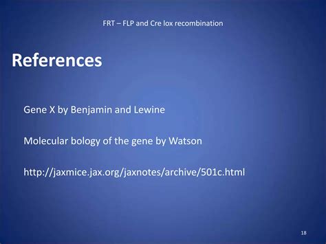 Recombinase Cre Lox And Flp Frt Ppt Chemistry Science