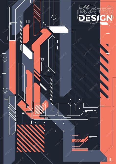 사이버 펑크 복고풍 미래 포스터 벡터 일러스트 레이 션 무료 벡터