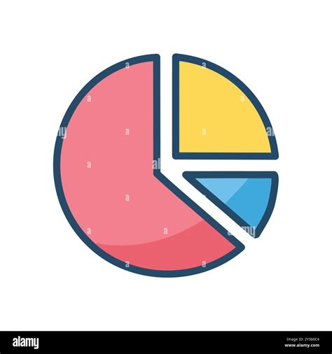 Pie Chart Data Graphic Colorful Pie Chart Graphic With Three Sections Showing Data Distribution