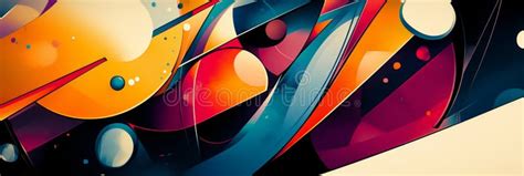 Abstract Geometric Shapes In Vibrant Colors An Abstract Design Featuring Overlapping Geometric