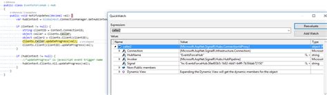 C Why Is The Hub Context Connection Id Inaccessible At Runtime In My