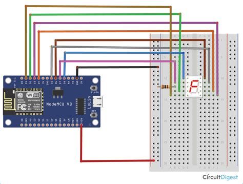 Controlling 7 Segment Led Display With Esp8266 Web Server Everythingesp