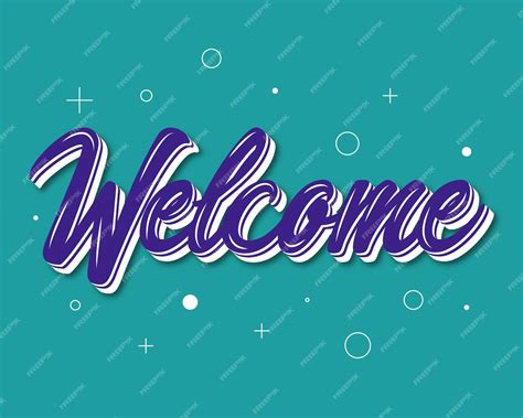 Premium Vector Welcome Welcome Sign Banner Creative Text Effect