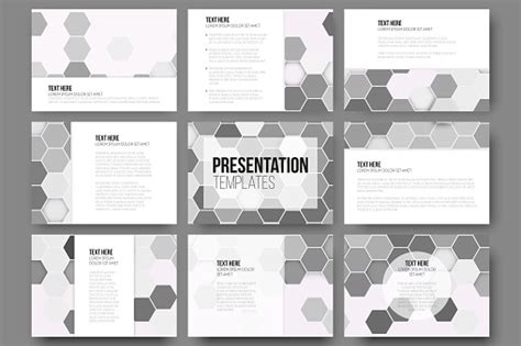 세트마다 9 템플릿 프레젠테이션 슬라이드 기하 회색 배경 0명에 대한 스톡 벡터 아트 및 기타 이미지 0명 2015년 과학 Istock