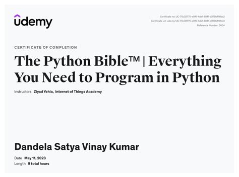 🎓 proud to showcase my accomplishment i ve completed the python bible