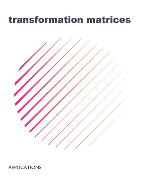 Transformation Matrices Mathematics Applications Year 11 Wace