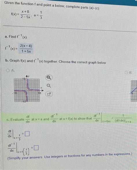 Solved Given The Function F And Point A Below Complete Chegg