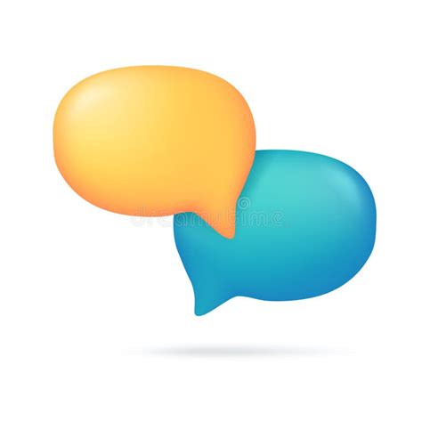 3d Text Box Speech Bubble Dialogue Comic Style Stock Vector