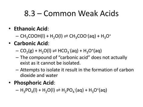 Ppt Topic 08 Acids Bases 8 3 Strong And Weak Acids And Bases