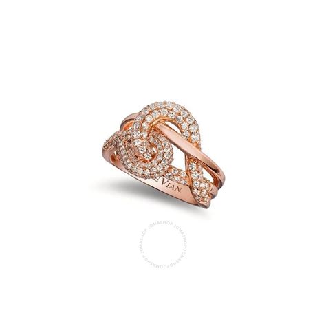 Le Vian Ladies Chocolatier Rings Set In 14k Strawberry Gold Yqks 17