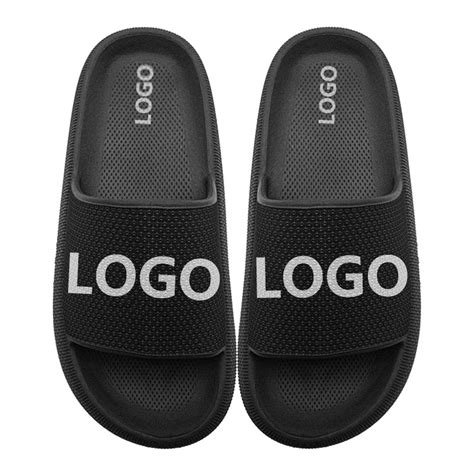 Greatslides Custom Black Print Letters Soft Foam Slides Pillow Slippers