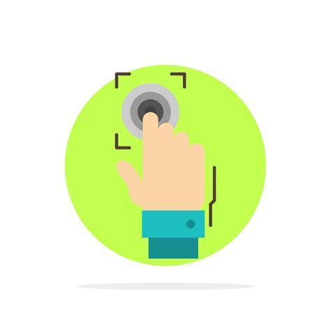 Fingerprint Identity Recognition Scan Scanner Scanning Abstract Circle Background Flat Color