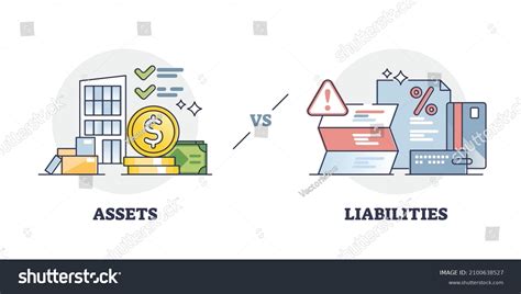 Assets Vs Liabilities Balance Debts Incomes Stock Vector Royalty Free