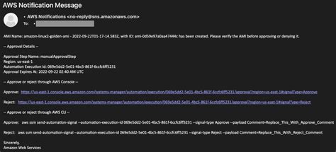 adding approval notifications to ec2 image builder before sharing amis
