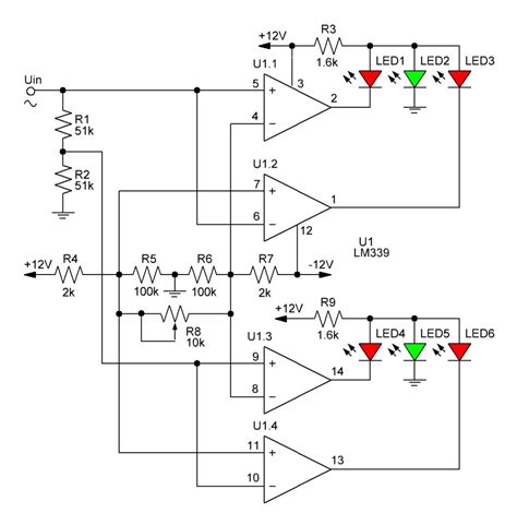 Ac Comparator With Led Signal Level Indication