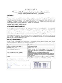 The Loop Within A Macro On Looping Variables And The Loop Within A Macro On Looping