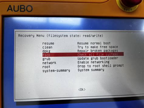 文件系统恢复指南 Aubo 开发者